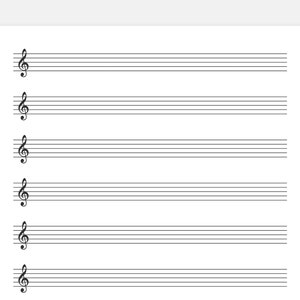 Printable Treble Clef Sheet Music for Letter/a4. Blank Music - Etsy