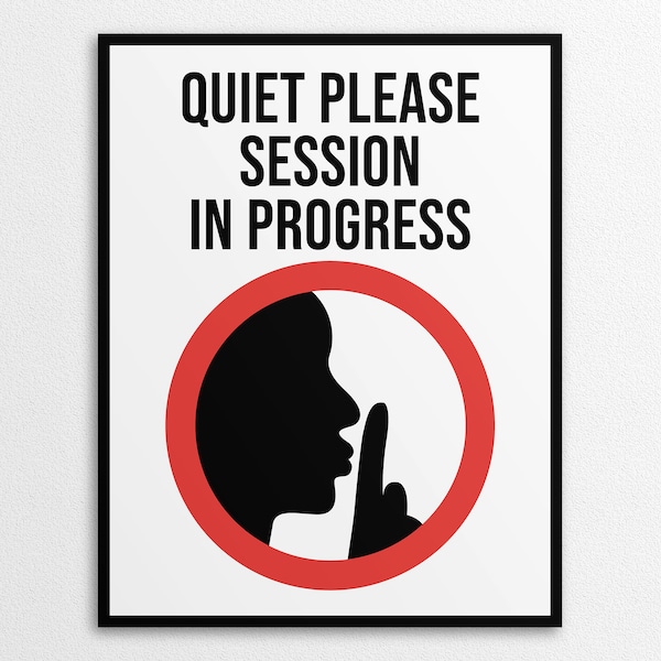 Quiet Please Sign - Etsy