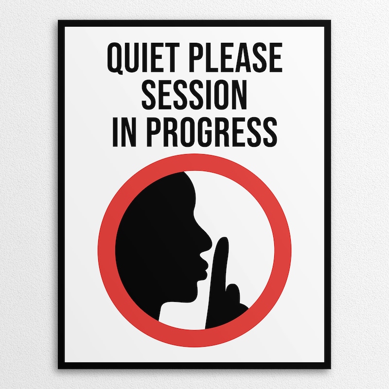 Quiet Please Sign - Etsy