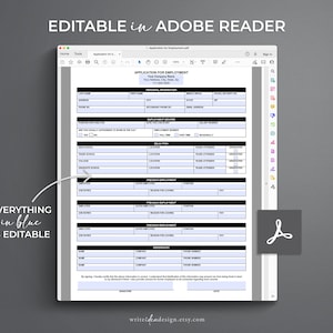 Job Application. Pdf/google Docs/microsoft Word. Employee Application ...