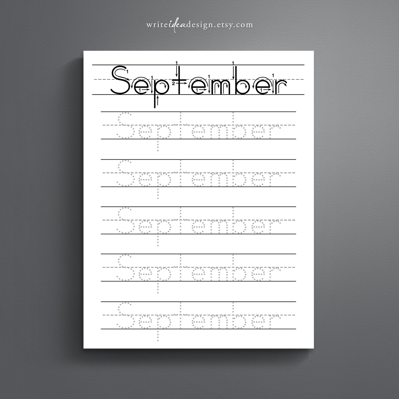 Printable Months of the Year Tracing Worksheets. Kids Handwriting ...