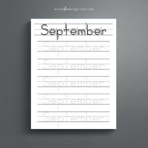 Printable Months of the Year Tracing Worksheets. Kids Handwriting ...