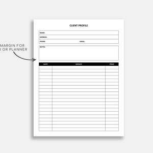 Client Profile. Customer Information Card. Client Profile - Etsy