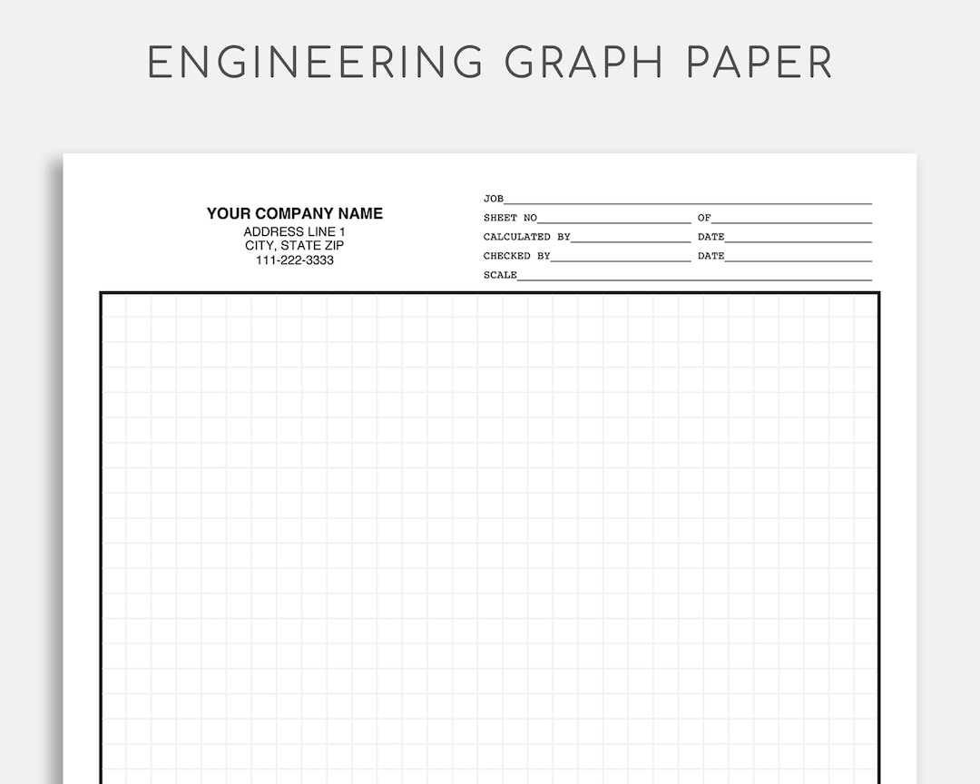 Engineering Graph Paper. Engineering Computation Paper. - Etsy India