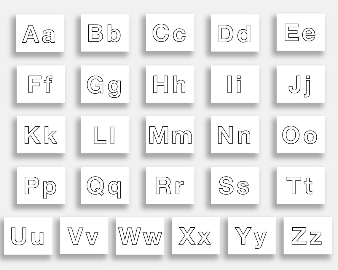 Printable Uppercase & Lowercase Letters. Printable Alphabet. - Etsy ...