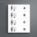 Printable Music Note Flash Cards. Treble Clef. Learning to - Etsy