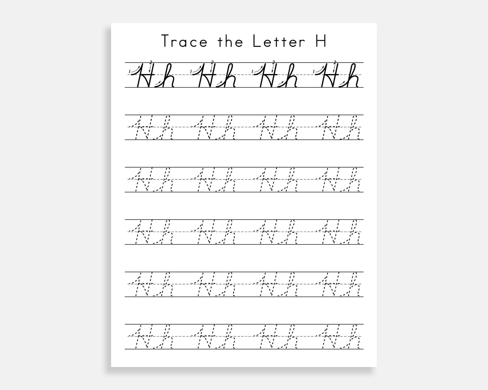 Cursive Letter Tracing. Cursive Handwriting Practice. Learn - Etsy