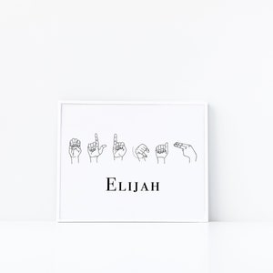 Custom ASL Name. Digital Download. American Sign Language Custom Name ...
