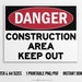 Printable Construction Area Keep Out Sign in US Letter and A4 Sizes ...
