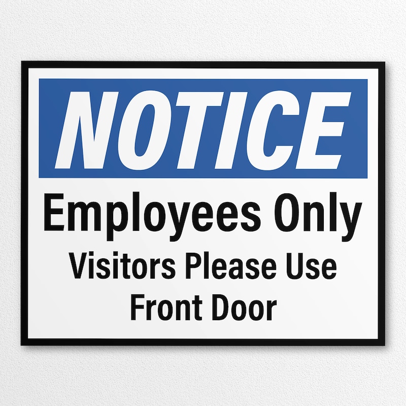 Employee Entrance Sign - Etsy