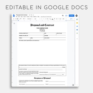 Contract Template. Pdf/google Docs/microsoft Word. Contract - Etsy