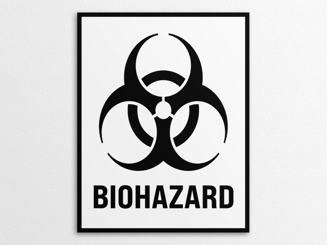 Printable Biohazard Sign in US Letter and A4 Sizes, Instant Download ...