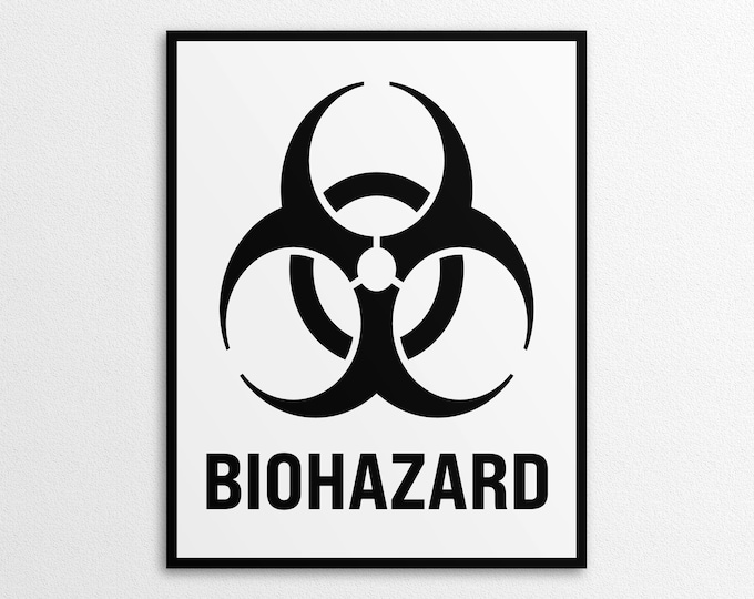 10x Wooden Warning Bio-hazard Sign Craft Shapes 3mm Plywood Human ...