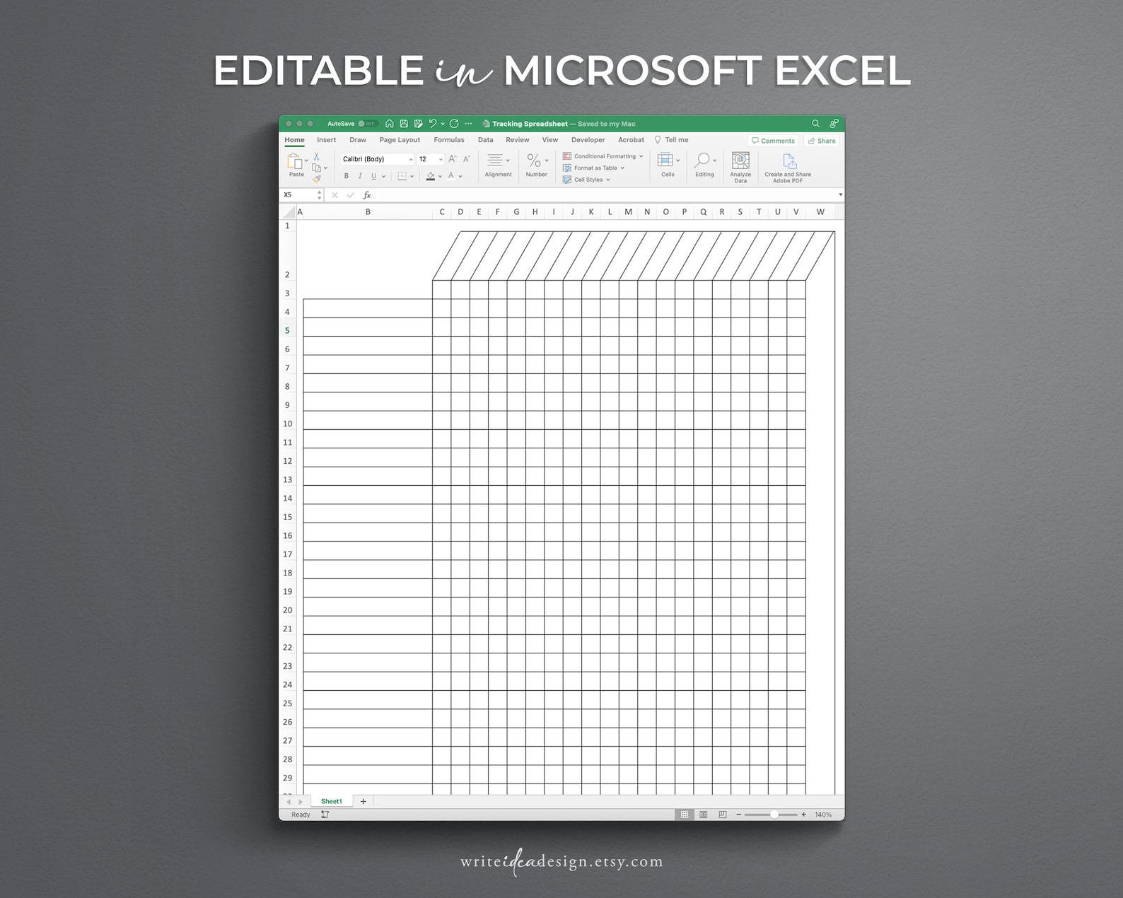 Printable Blank Tracking Spreadsheet. Printable PDF, Excel, Google ...