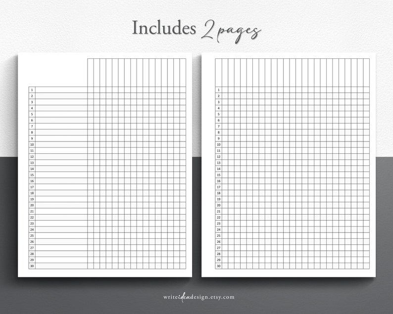 Printable Class Record And Checklist Class Gradebook Teacher Etsy