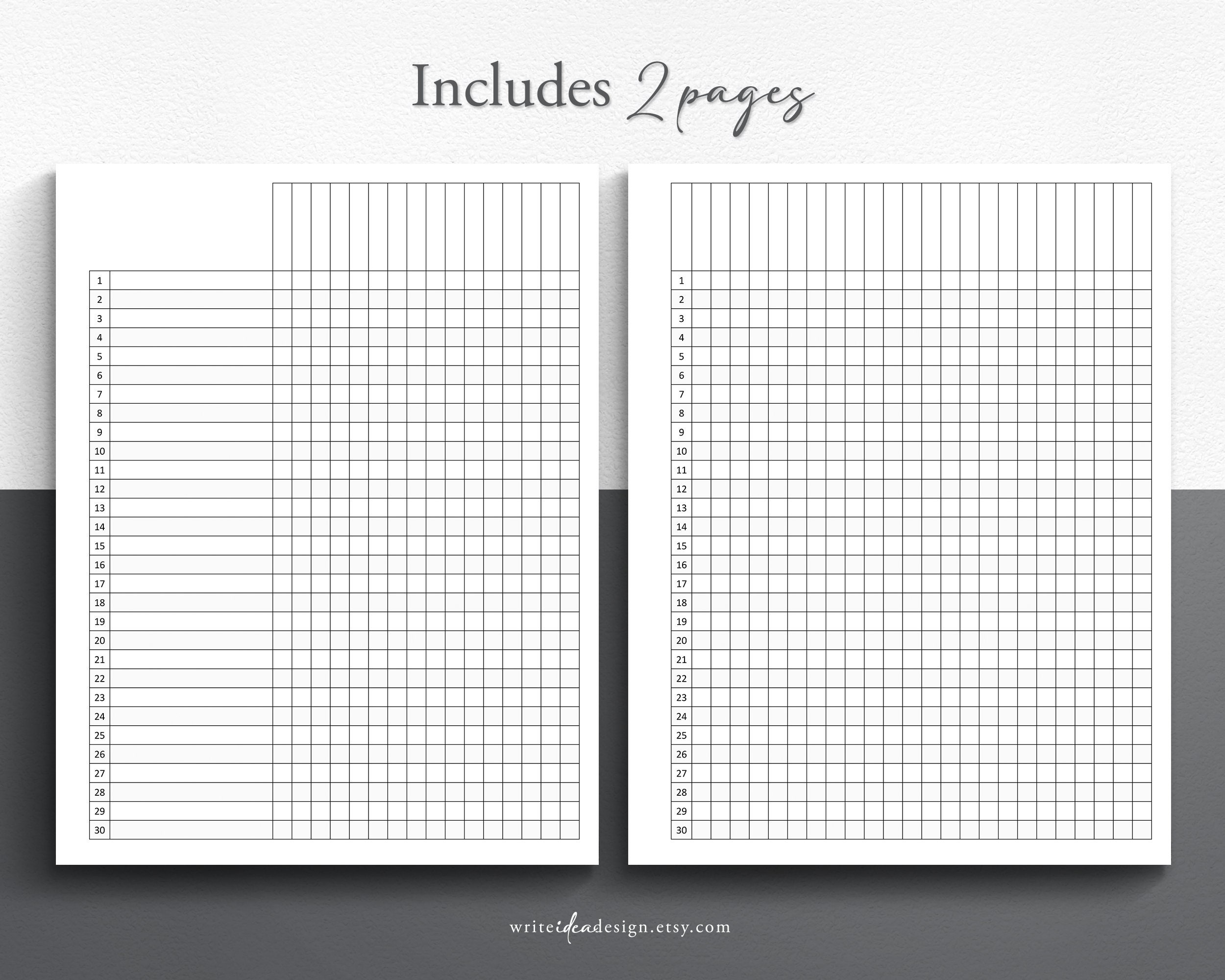 Printable Class Record and Checklist. Class Gradebook. Teacher - Etsy UK