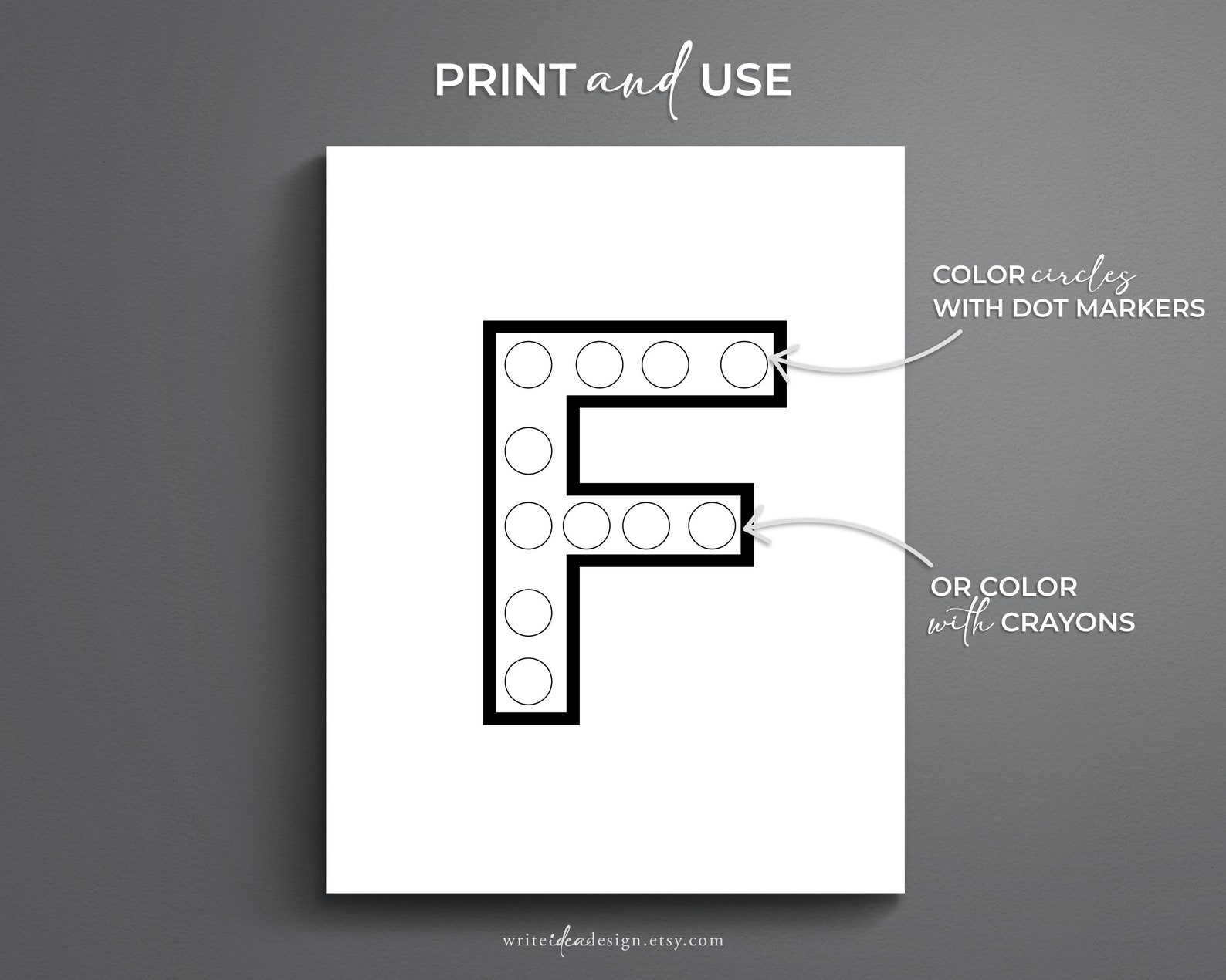 Printable Uppercase Do-a-dot Letters. Printable Dot Alphabet. Printable ...