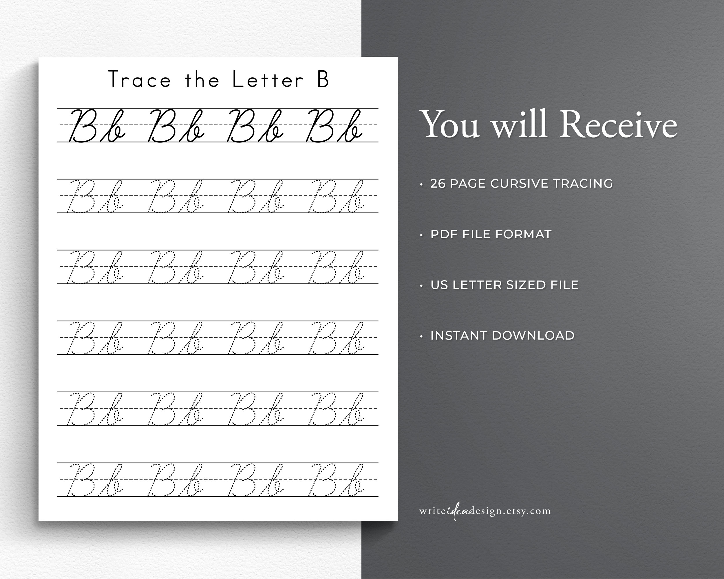 Cursive Letter Tracing. Cursive Handwriting Practice. Learn Cursive ...