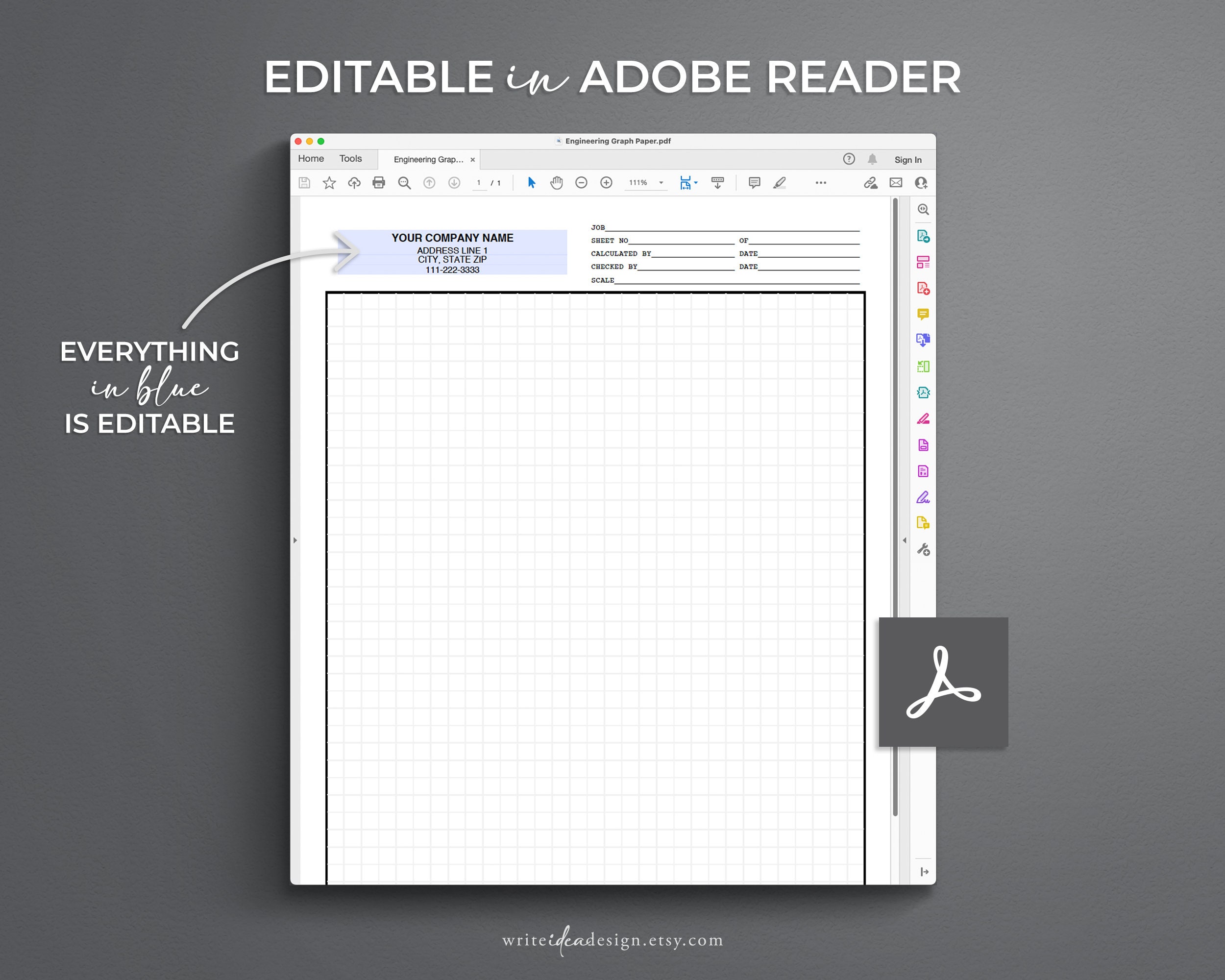 Engineering Graph Paper. Engineering Computation Paper. - Etsy Australia