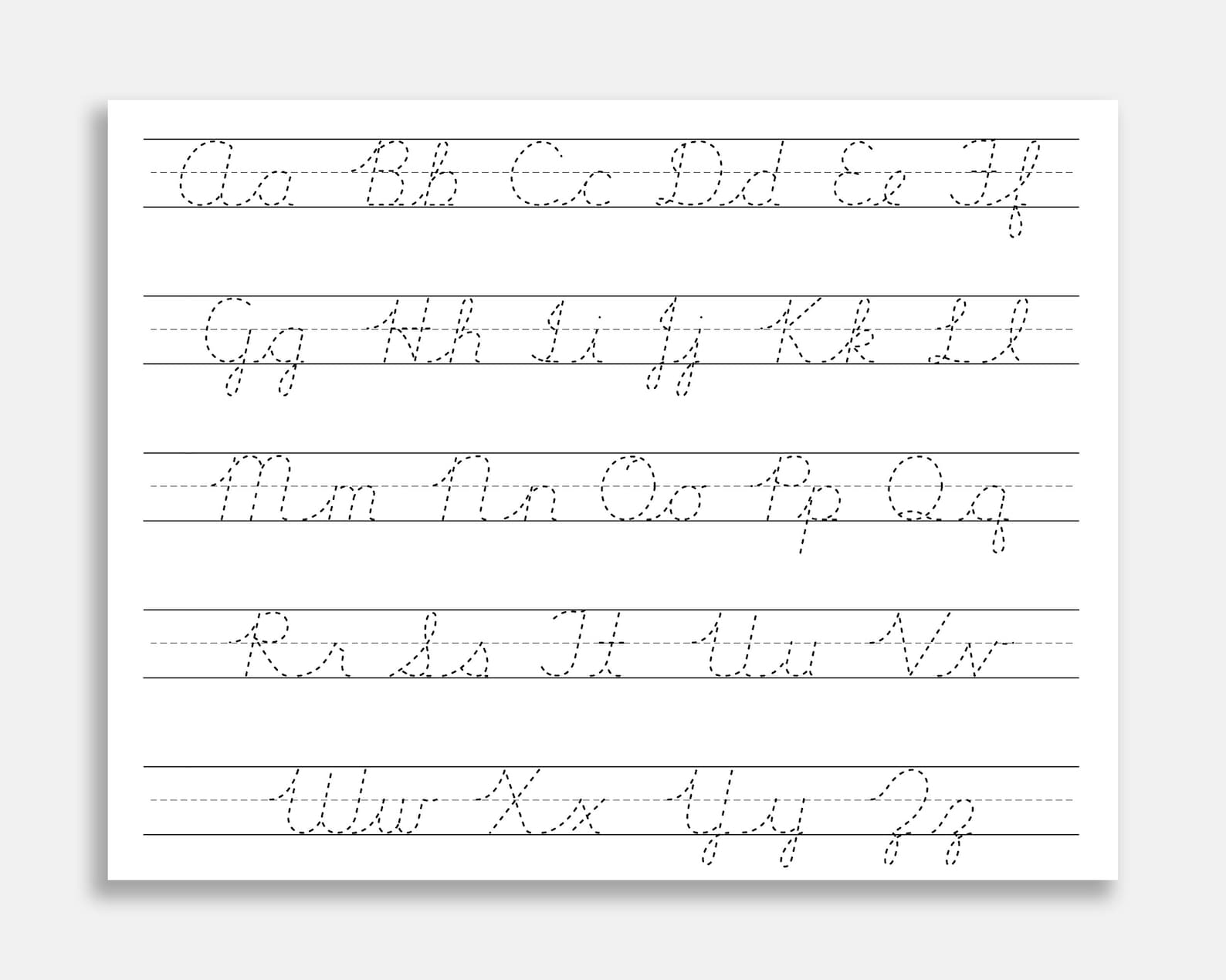 Cursive Alphabet Tracing Worksheet Printable Trace The Etsy cursive-alphabet-tracing-worksheet-printable-trace-the-etsy