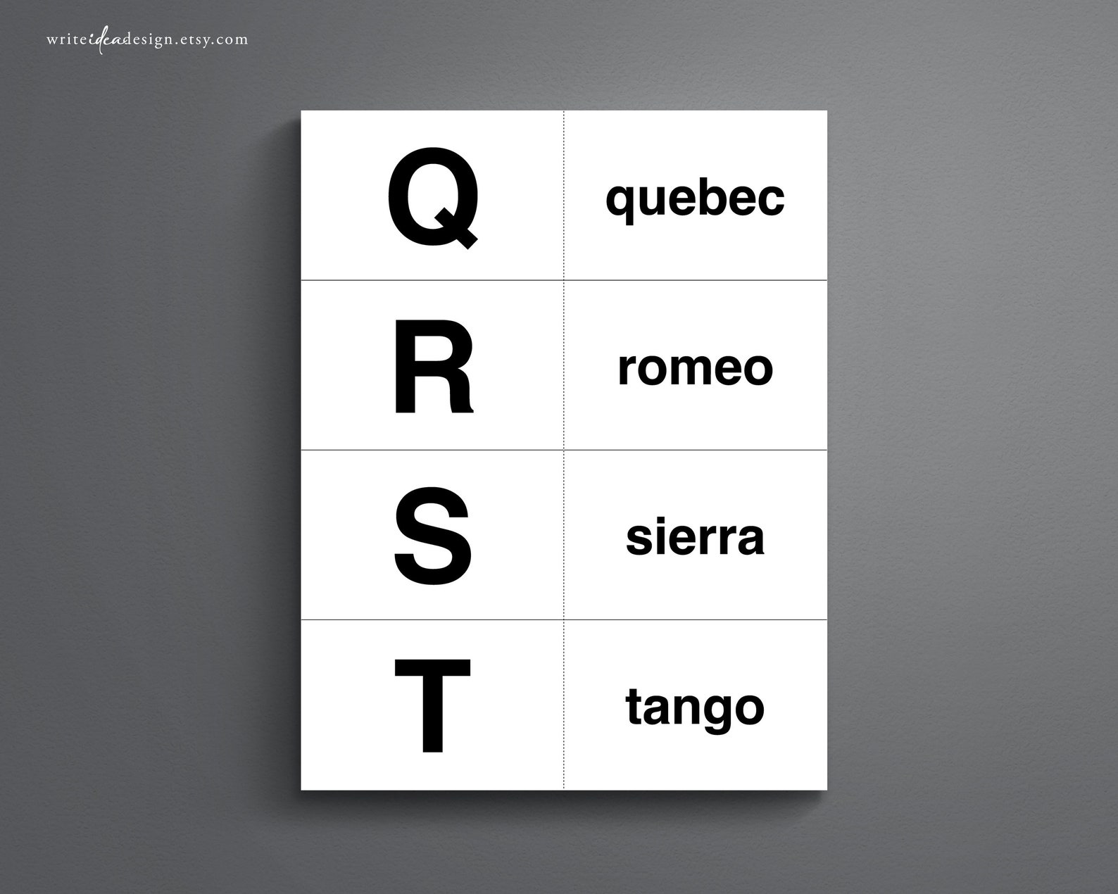 NATO Phonetic Alphabet Flash Cards (PDF Printable) - Etsy