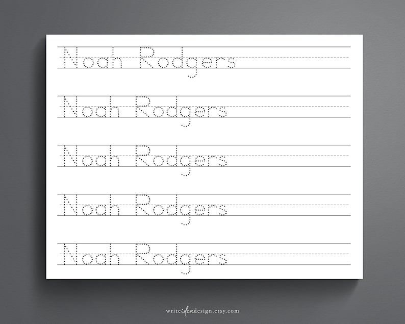 Dot Name Tracing Sheet. Dot Name Writing. Dot Name Paper Name - Etsy ...