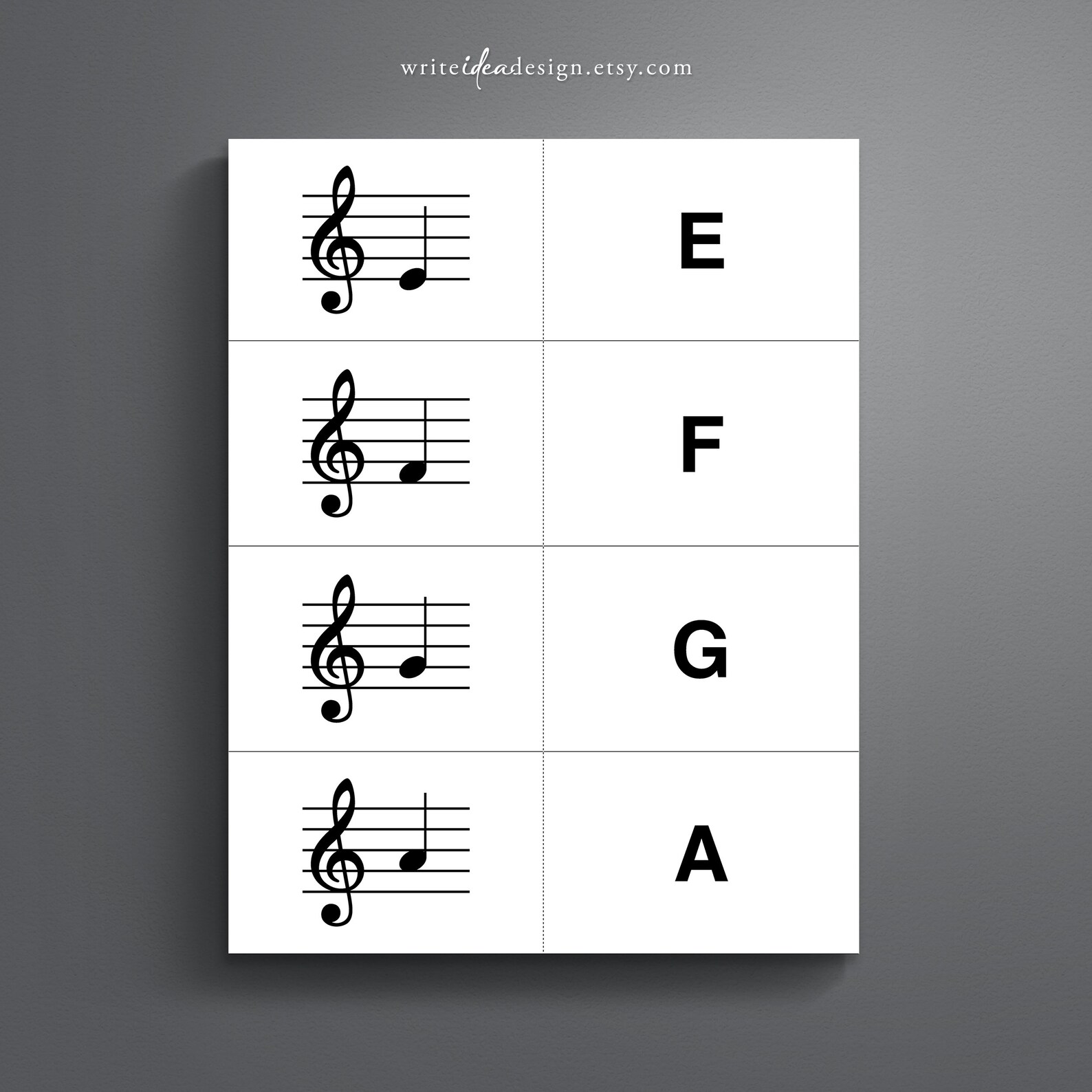 Printable Music Note Flash Cards. Treble Clef. Learning to Read Music ...