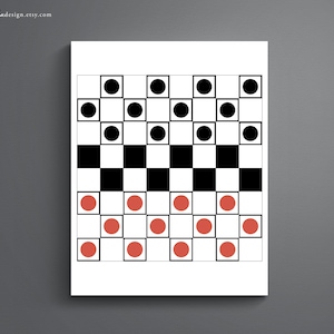 Printable Checkers Game: Classic Board Game for Kids (PDF) - Etsy