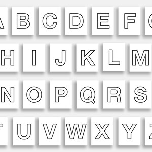 Printable Uppercase Letters. Printable Alphabet. 26 Pages. | Etsy