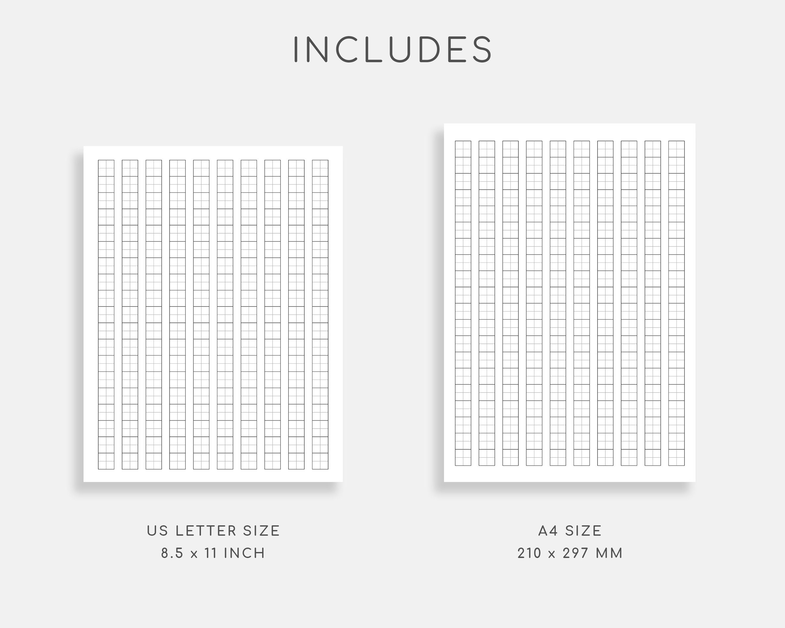 Genkoyoshi Writing Paper. Kanji Practice Paper. Japanese | Etsy México