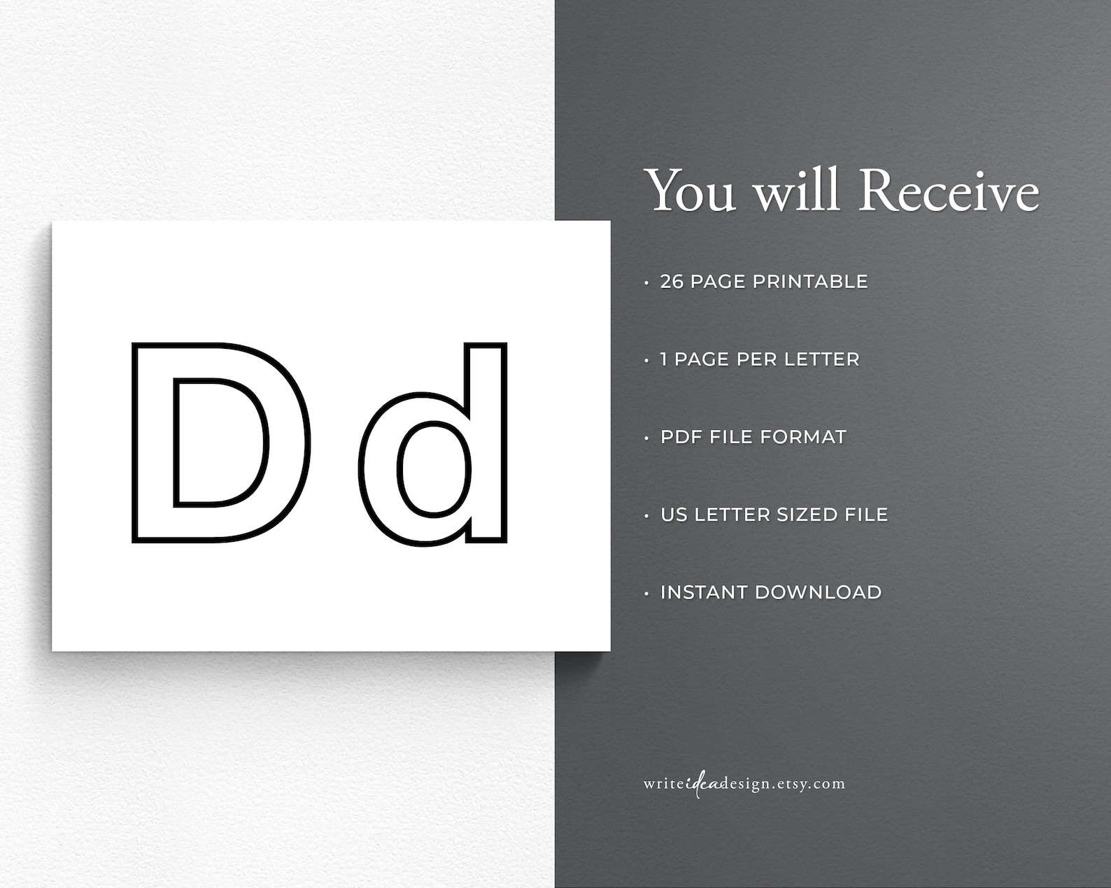 Printable Uppercase & Lowercase Letters. Printable Alphabet. 26 Pages ...