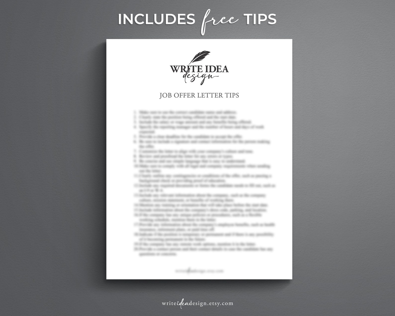 Professional Job Offer Letter Template, Customizable (google Docs/word ...