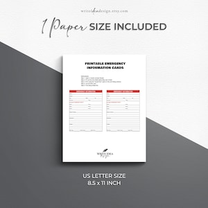 Printable Emergency Information Cards. Medical Alert ID. Medical Alert ...