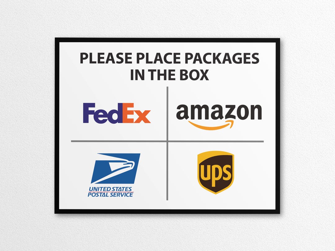 Printable Delivery Drop off Sign: Please Place Packages Here (PDF + PNG ...