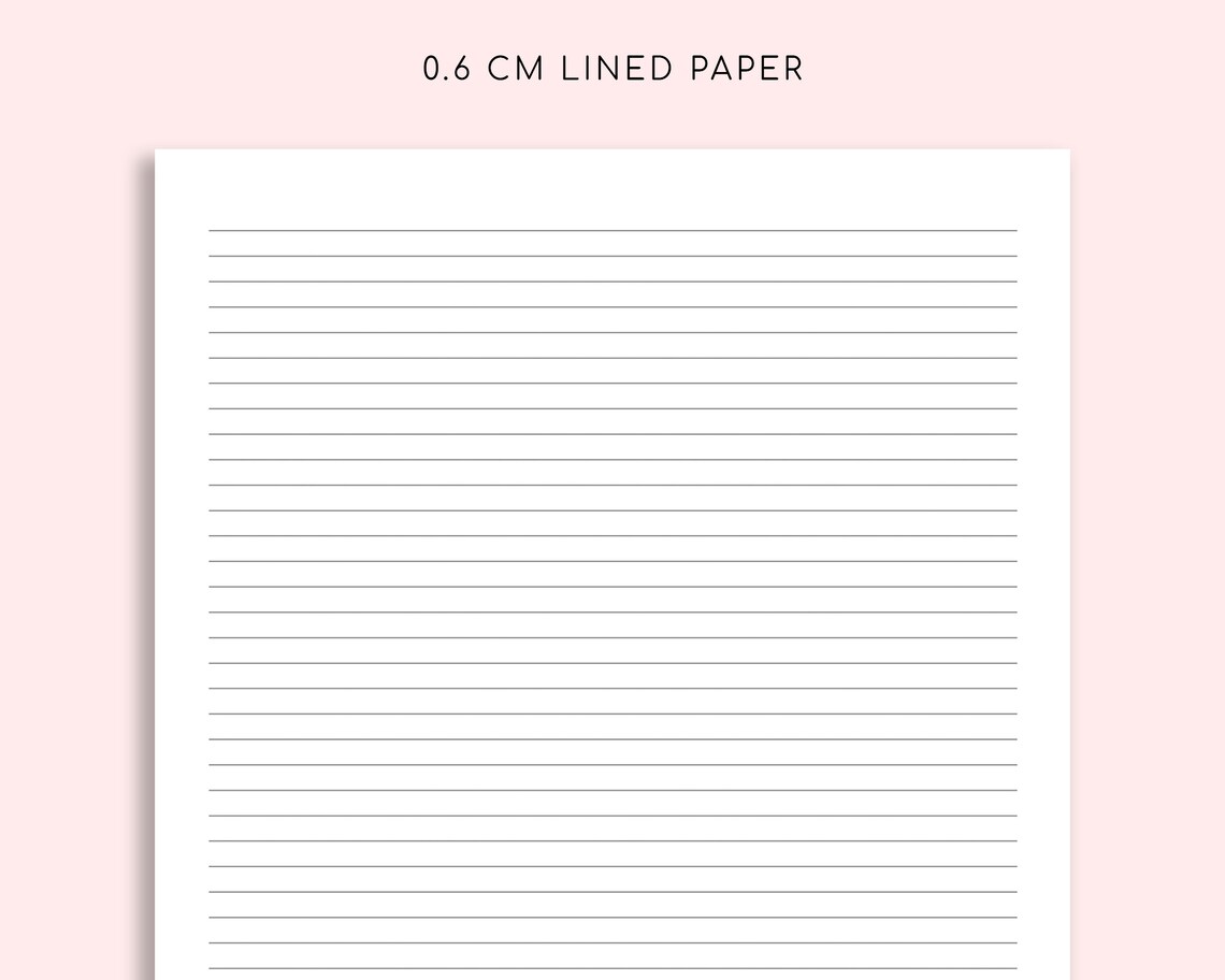 Printable Lined Paper. Wide Ruled Paper. College Ruled Paper. - Etsy ...