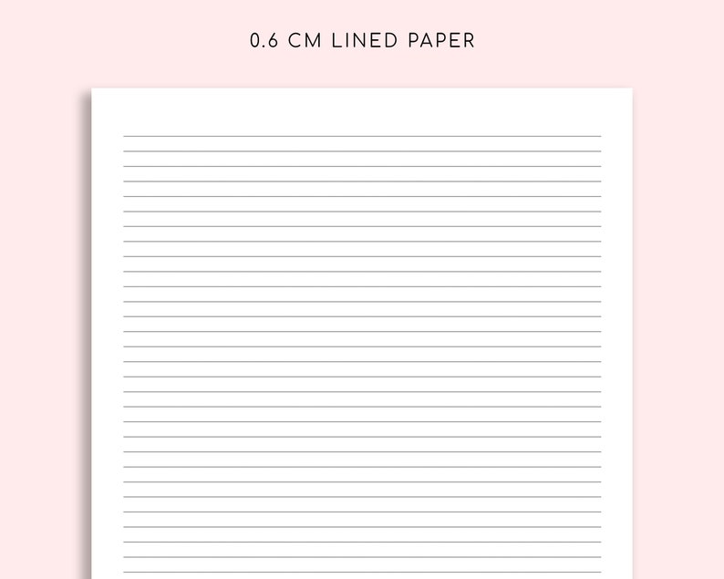 Printable Lined Paper. Wide Ruled Paper. College Ruled Paper. - Etsy