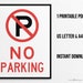 Printable No Parking Sign in US Letter and A4 Sizes, Instant Download ...