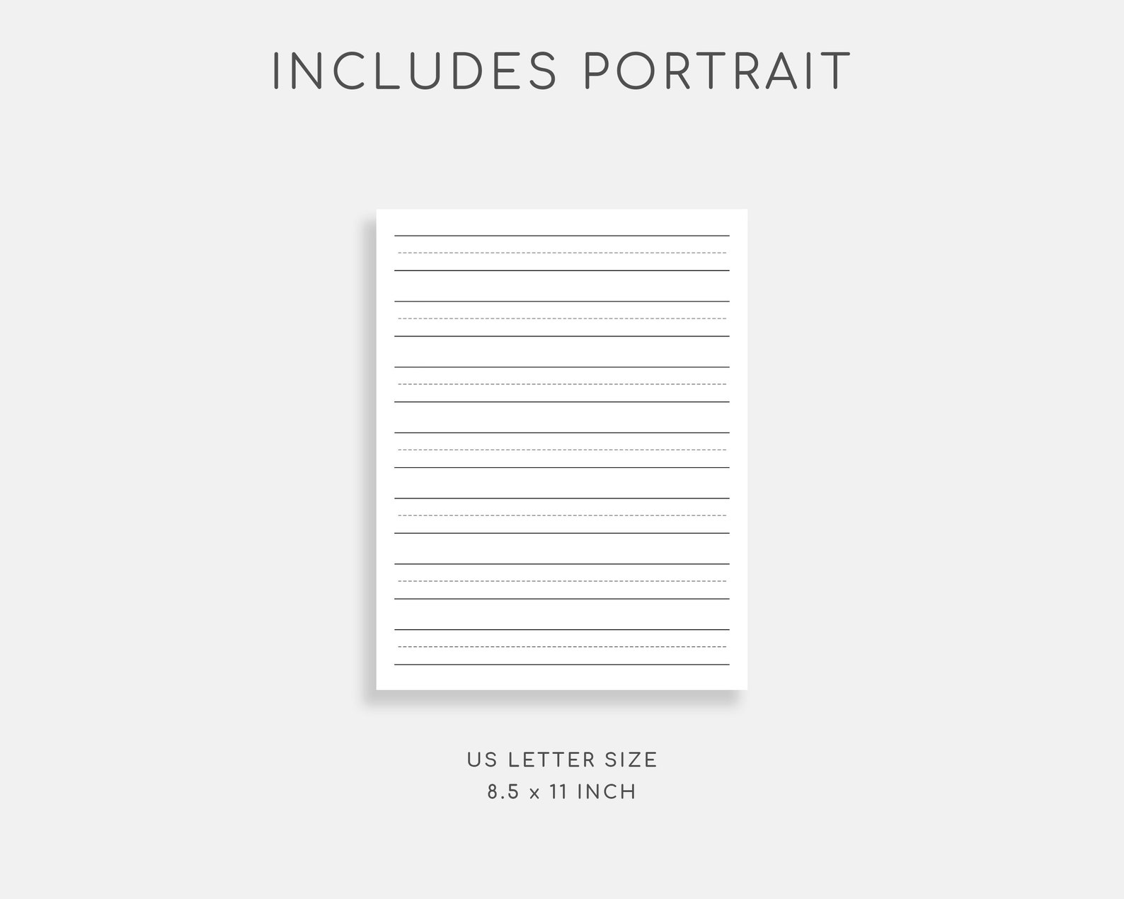 Practice Writing Paper. Handwriting Paper. Penmanship Paper. - Etsy