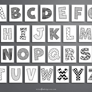 Alphabet Coloring Pages. Letter Coloring. Printable Letter Coloring ...