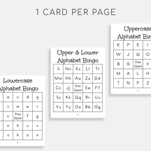 Alphabet Bingo. 1000 Cards. Upper Lower and Both Cases. - Etsy