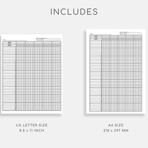 Class Record. Attendance Log. Attendance Tracker. Attendance - Etsy