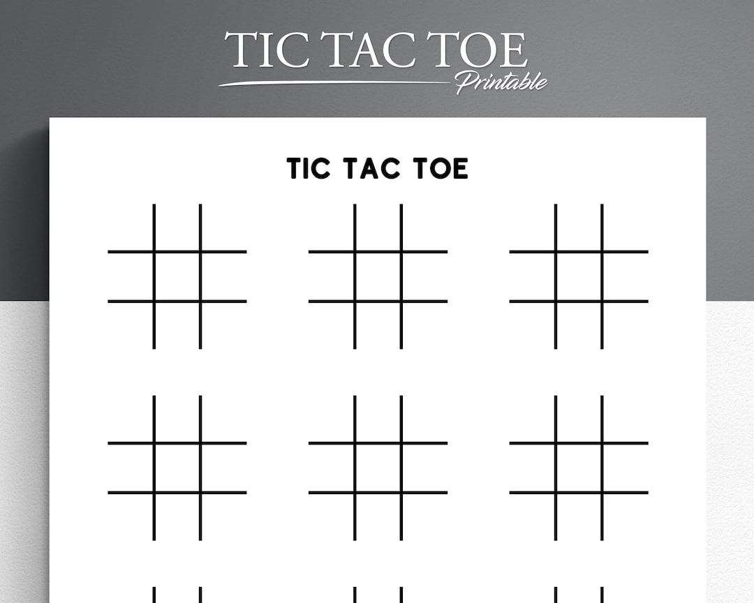 Printable Tic Tac Toe Game. Printable Game. Noughts and Crosses. Xs and ...