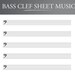 Printable Bass Clef Sheet Music for Letter/a4. Blank Music - Etsy
