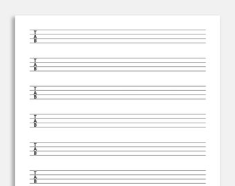 Printable Bass Tab - Etsy