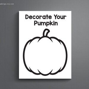 Decorate Your Own Pumpkin Coloring Page: Halloween Fall Activity (PDF ...