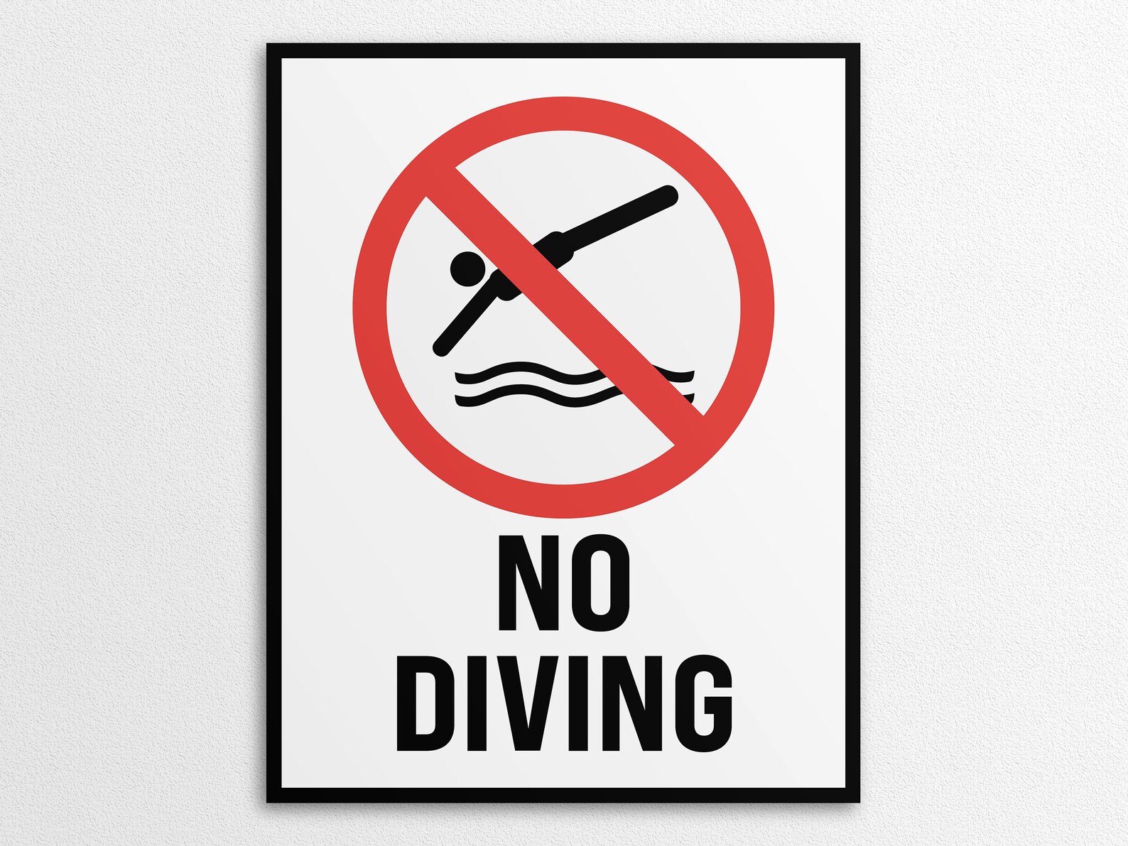 Printable No Diving Sign in US Letter and A4 Sizes, Instant Download PDF - Etsy