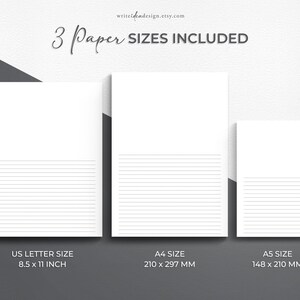 Printable Half Lined Blank Paper. Printable PDF Lined Paper. Journal ...