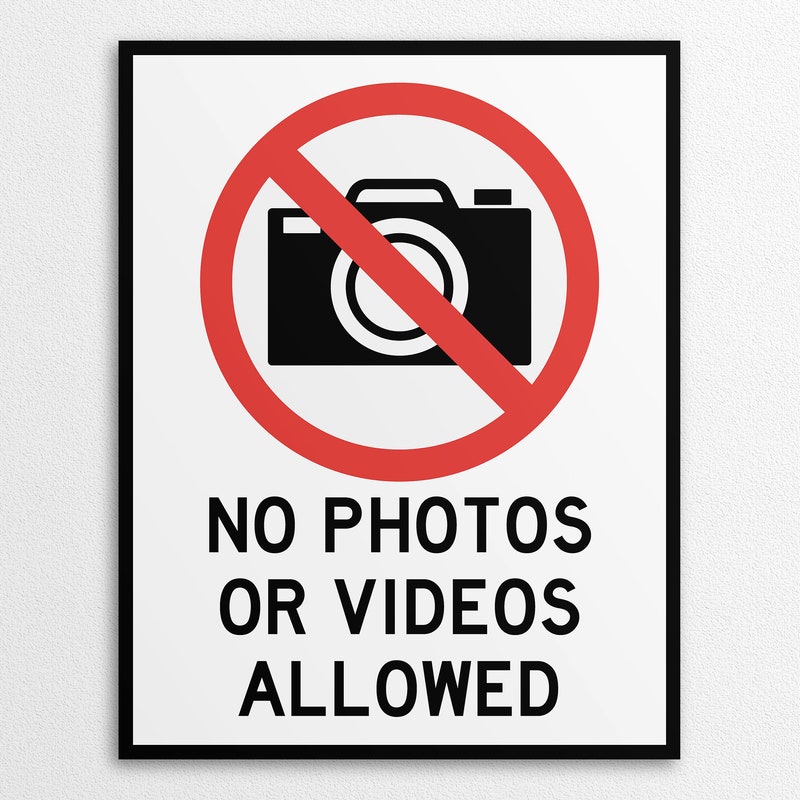 No Video Recording Sign - Etsy
