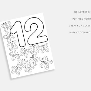 Number Coloring Pages 1-15. Preschool Activity. Toddler - Etsy