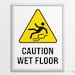 Printable Wet Floor Sign in US Letter and A4 Sizes, Instant Download ...